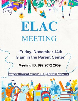 ELAC Meeting | Stonehurst Steam Magnet